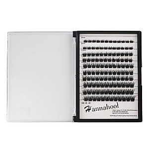 10Rows Mixed 10-12-14-16mm/8-10-12-14mm Individual False Eyelashes D Curl Wide Stem Dramatic Black Makeup Cluster Eyelashes Natural Volume Eye Lashes Extensions (8-10-12-14mm mixed)