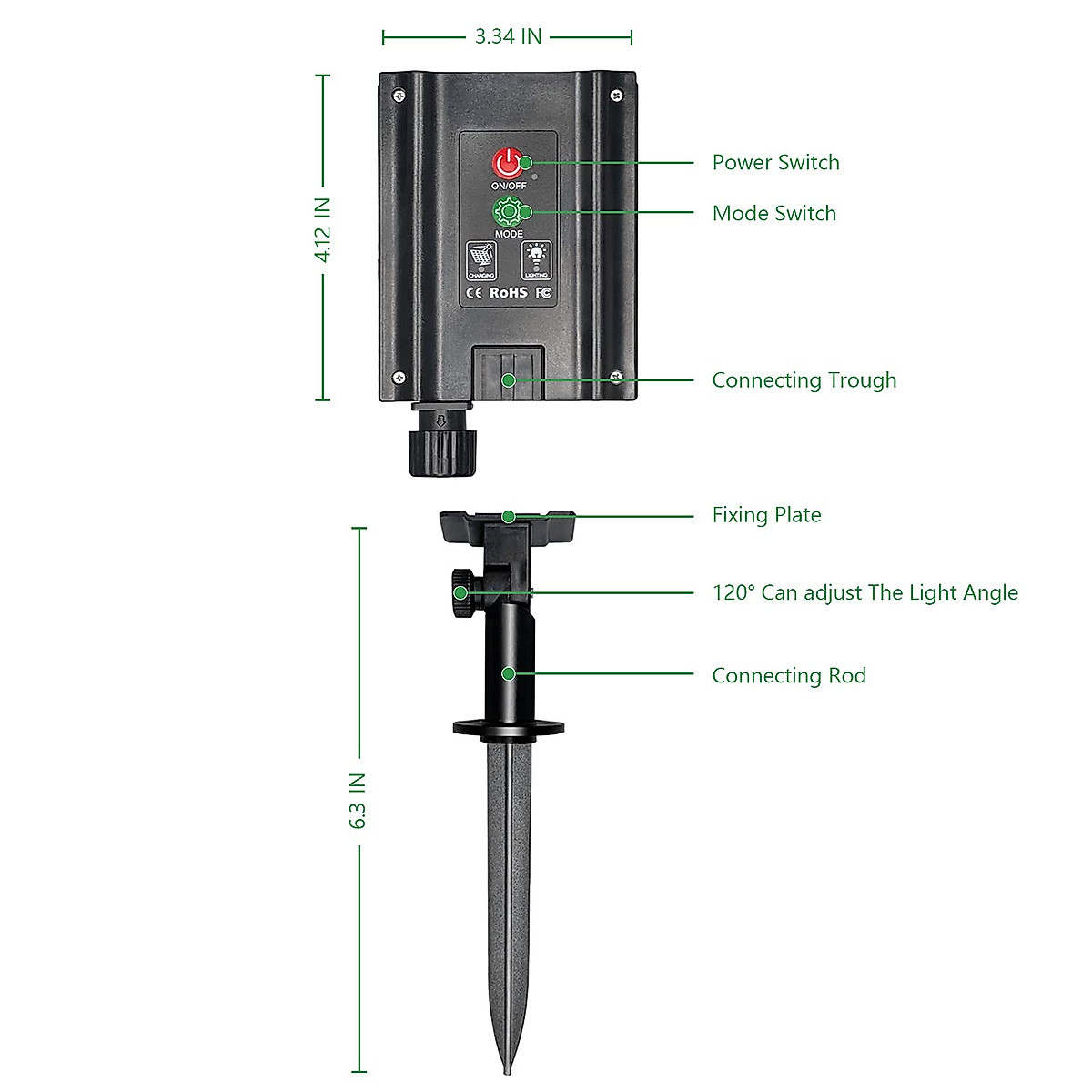 1001 LIGHTSUPPLY LIMITED Solar Fairy Lights Outdoor Waterproof 66ft 200 LED Solar String Lights Warm White, Silver Wire 8 Modes Solar Christmas Lights for Patio Wedding Party Tree Garden Decoration