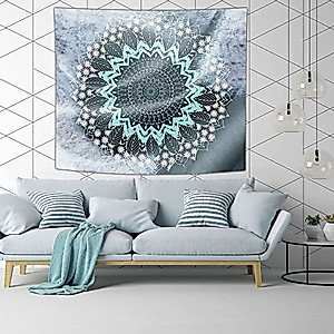 Mandala Tapestry Wall Hanging Tapestry for Bedroom Living Room Dining Room Dormitory Wall Decor Tapestry Bedside TV Background Decoration (51.2x59.1 inches, 130x150 cm)