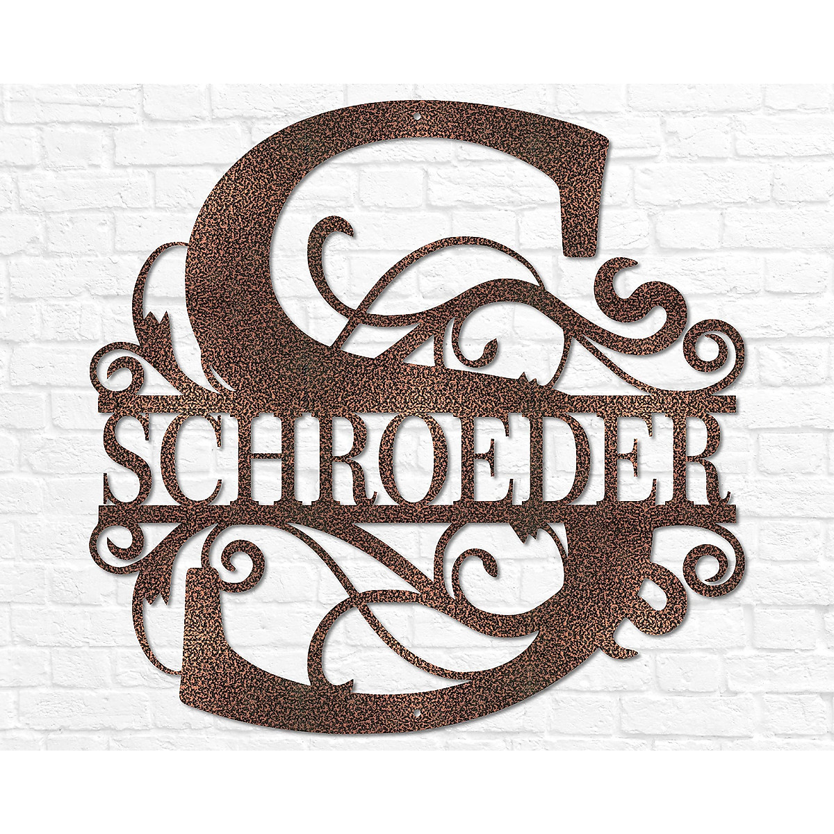 Custom Metal Signs | Metal Name Sign | Metal Wall Art | Split Letter Monogram Wall Decor | Metal Wall Art Last Name Sign | Family Name Sign | Personalized Wedding Gift | Metal Art | Outdoor Metal Sign