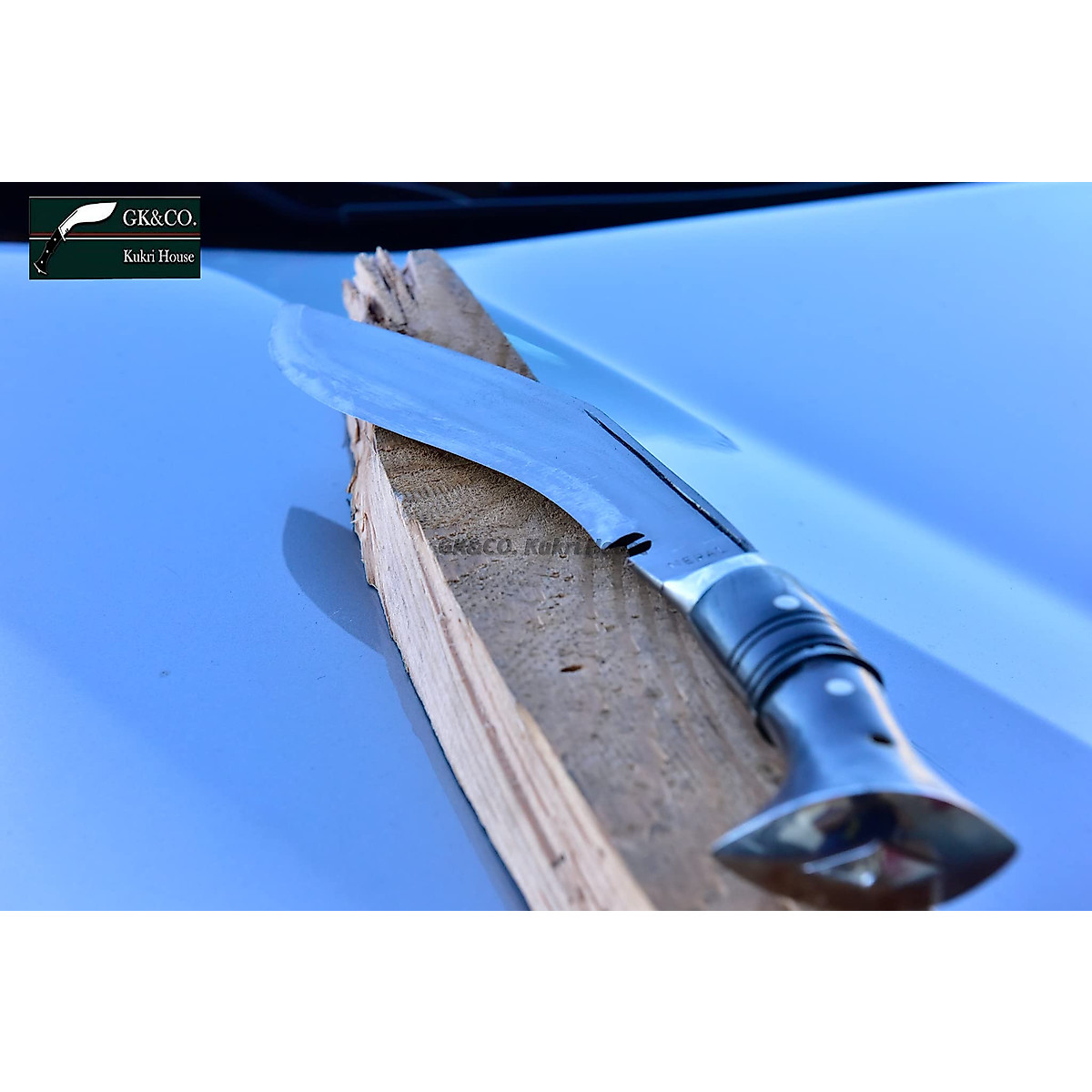 GK&CO. Kukri House Genuine Kukri Knife - 10 Blade World War II Panawal Wooden Handle Kukri/Khukuri- Handmade in Nepal