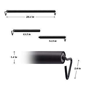 Prebene Resistance Band Bar, 26.4in or 39.4in, Workout Bar for Fitness, Portable Weightlifting Training, Suit for Home Exercise, Resistance Band Training