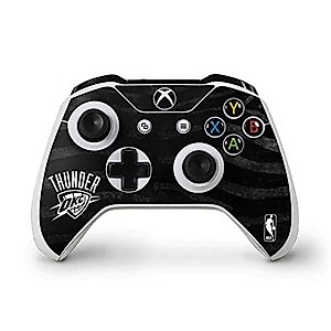 Skinit Decal Gaming Skin compatible with Xbox One S Controller - Officially Licensed NBA Oklahoma City Thunder Black Animal Print Design