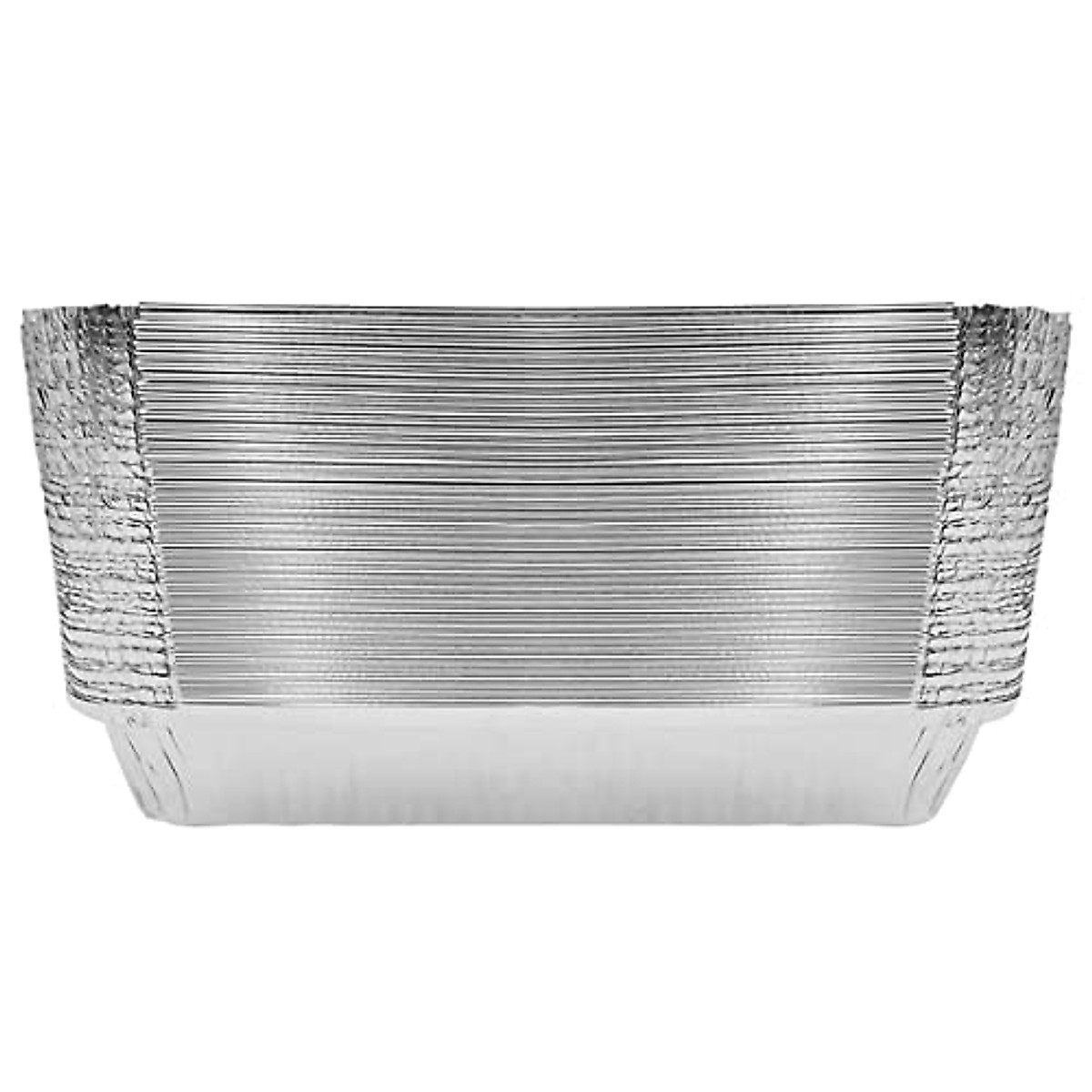 PARTY BARGAINS 4 LB Aluminum Foil Pans, 50 Pack, 12 x 8 x 1.7 Aluminum Pan for Cooking, Baking Cakes, Bread, Casserole, Roasting, Broiling, Steam Pan Set (Max 240°C)