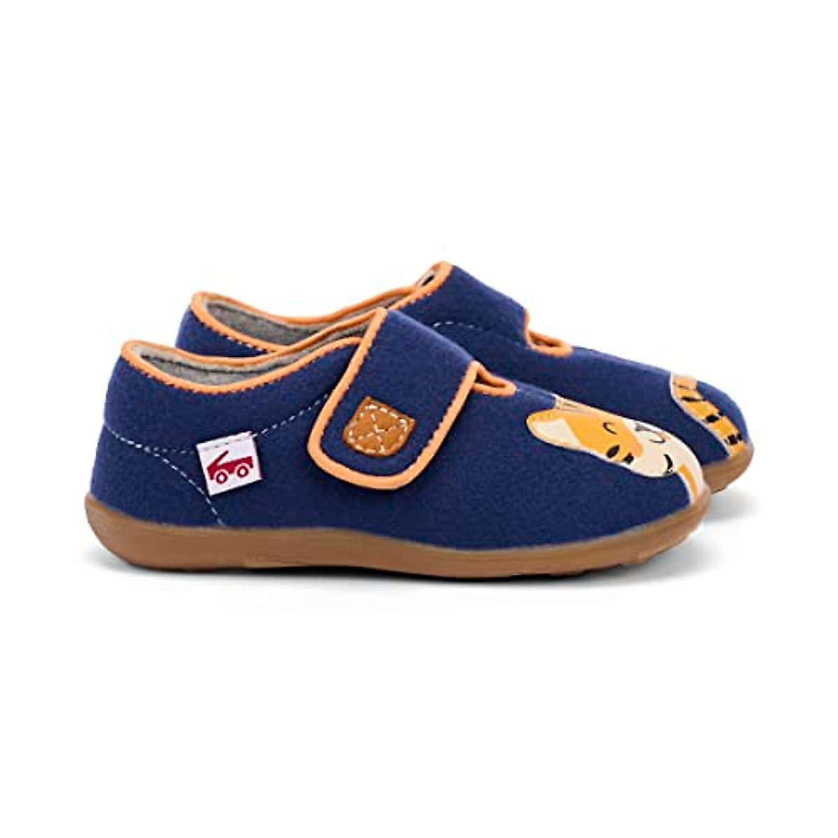 See Kai Run Cruz II - Easy-On Felted Wool Slippers for Little Kids, Dark Blue Tiger 11