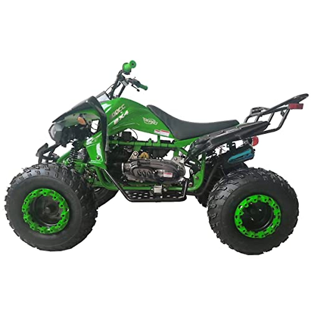 X-PRO 200cc Sports ATV with LED Headlights Automatic Transmission with Reverse, Big 23"/22" Tires! (Green, Factory Package)