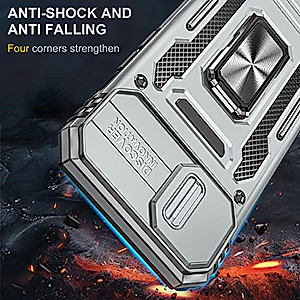 SEFING Phone Case for iPhone 13 Mini Case iPhone 13 Mini Phone Case with Kickstand Ring Holder, with Camera Cover, with Magnetic Car Mount Function, for iPhone 13 Mini (Grey)