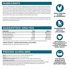 NutriSource Grain Free Wet Dog Food, Chicken and Chicken Liver, 13 Ounce (Pack of 12)