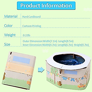 TINTON LIFE 3pcs Portable Paper Toddler Potty Emergencies Kids Disposable Toilet for Travel Car Camping