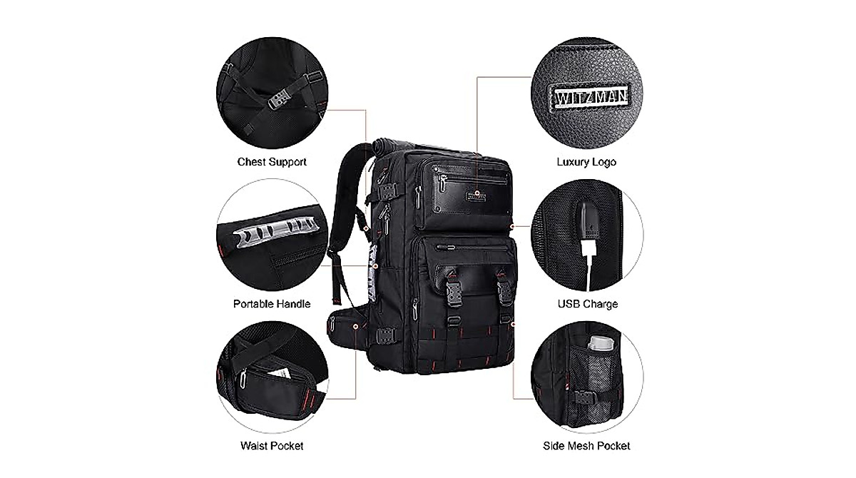 WITZMAN Travel Backpack - Versatile & Stylish