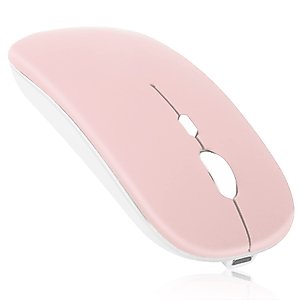 UrbanX 2.4GHz & Bluetooth Mouse, Rechargeable Wireless Mouse for Xiaomi Redmi K50 Gaming Bluetooth Wireless Mouse for Laptop/PC/Mac/iPad pro/Computer/Tablet/Android Violet Purple