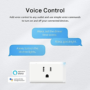 Kasa Smart Plug by TP-Link, Smart Home Wi-Fi Outlet Works with Alexa, Echo, Google Home & IFTTT, No Hub Required, Remote Control, 15 Amp, UL Certified, 1-Pack(HS103) , WHITE