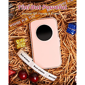 Phomemo Labeler D35 Inkless Bluetooth Label Maker Machine, Portable Sticker Labeler,Support Pre-Cut/Continuous Paper,Home,Office,Organization,Gift for Halloween,Christmas-Pink