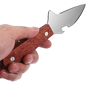 Home Tools Oyster Shucking Knife 2pcs Oyster Knife Shucker Set Oyster Shucker Clam Knife with Wood Handle Seafood Opener for Kitchen Chef Picnic Grilling