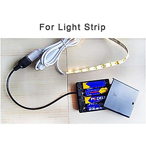 DGZZI USB Female Socket 4 AA Battery Case Box Holder with ON-Off Switch