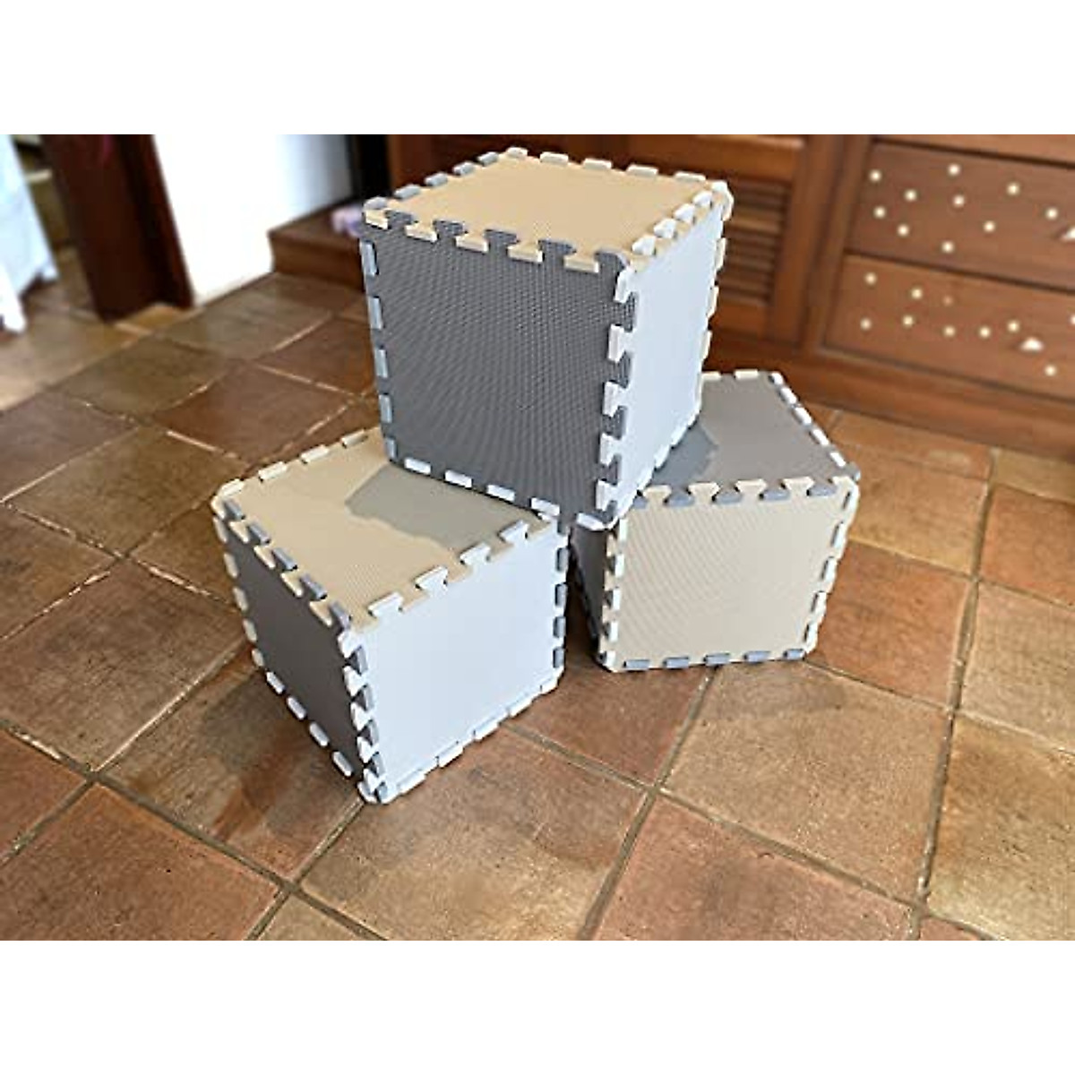 MioTetto Soft Non-Toxic Foam Baby Play Mat | Toddler Playmat | Colorful Jigsaw Puzzle Play Mat | 36 Squares Foam Floor Mats for Kids & Babies | EVA Foam Interlocking Tiles for Gym, Nursery, Playroom