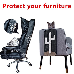 Miwoowim 4 Pcs Cat Scratcher Wall Mounted Scratch Pad +Cat Scratcher Box Door Cat Nail File Scratcher for Wall Modern Cute Cardboard Vertical Cat Scratching Post, Furniture Protector