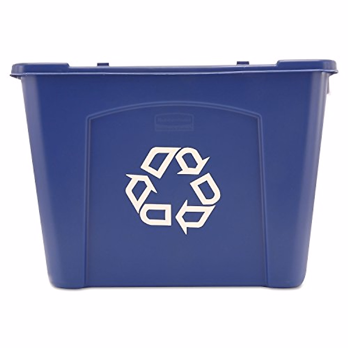 Rubbermaid Commercial 571473Be Stacking Recycle Bin Rectangular Polyethylene 14Gal Blue