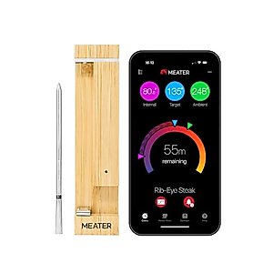 MEATER Pro / 2 Plus: Wireless Bluetooth Smart Meat Thermometer | 1000°F Open Flame Grilling | Extra Long Range | Multi Sensors | Certified Accuracy | BBQ, Oven, Grill, Smoker, Air Fryer, Deep Fryer