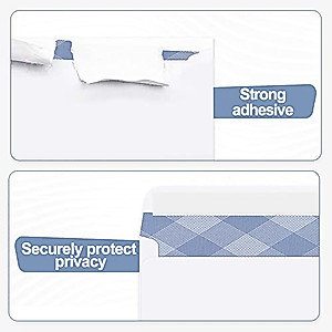 500 #10 Double Window Security Envelopes, PANDRI NO.10 Self-Seal Window Envelopes Designed for Invoices and QuickBooks, Business Statements & Documents - Number 10 Size 4 1/8 Inch X 9 1/2 Inch- 24 LB