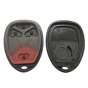 Keyless Entry Remote Car Key Fob Shell Case Fit for GM GMC Chevrolet Chevy Buick 4 Buttons Replacement with Button Pad (2 Key Shell)