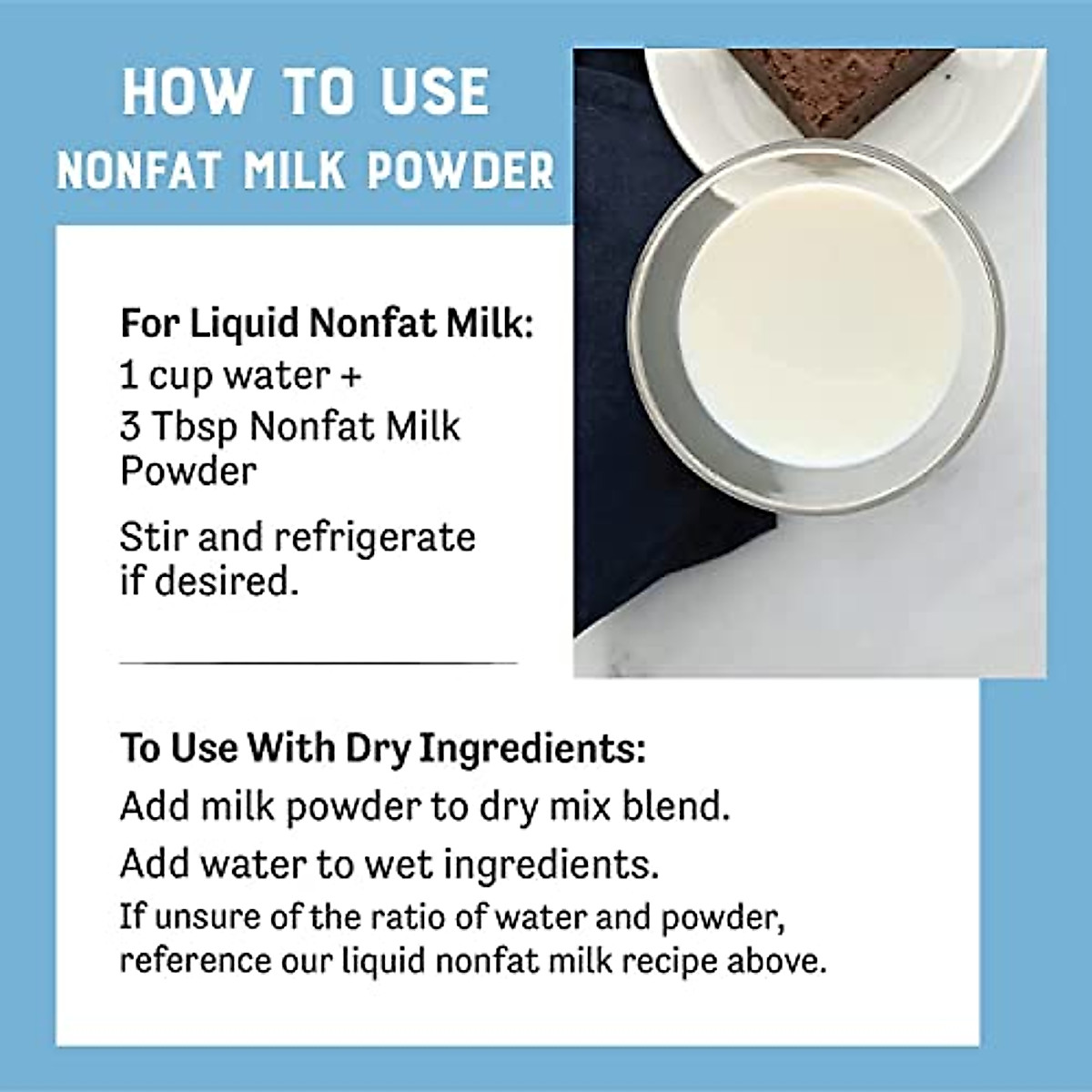 Judee’s Non-Fat Milk Powder 11.25 oz - 100% Non-GMO, Keto-Friendly - rBST Hormone-Free, Gluten-Free and Nut-Free - Good Source of Protein and Calcium - Made in USA