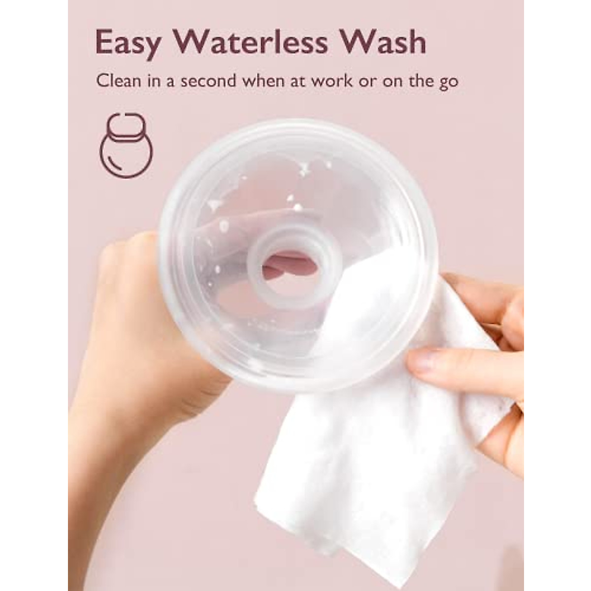 Momcozy Natural Breast Pump Wipes 30 Count (Pack of 3) for Pump Parts Cleaning, Fast & Convenient Pump Wipes for Travel, No Milk Residue & No Water Wash