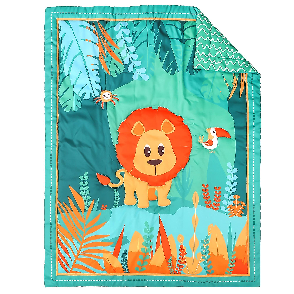 Baby Bees 3 Pieces Safari Park Crib Bedding Sets for Boys & Girls | Baby Bedding Set of Crib Sheet, Quilt for Standard Size Crib