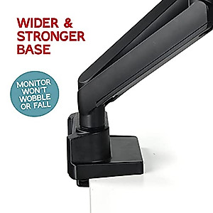 Dual Monitor Arm, Dual Monitor Mount, Dual Monitor Desk Mount up to 32 Inch Computer Screens, Dual Monitor Stand VESA Mount, Monitor Mount & Monitor Arms for 2 Monitors, Computer Monitor Arms in Black