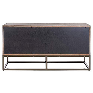 Safavieh Couture Collection Estelle Dark Walnut 6-Drawer Dresser, Ash Brown/Gunmetal