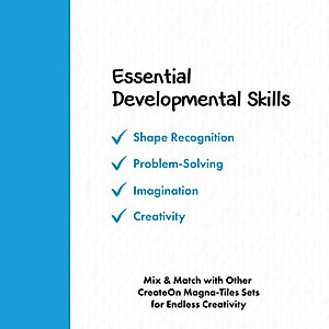 CreateOn Magna-Tiles “Sesame Street” Toys, Magnetic Kids’ Building Toys from “Sesame Street” Books, Cookie Monster’s Shapes “Sesame Street” Magnet Tiles, Educational Toys for Ages 3+, 17 Pieces