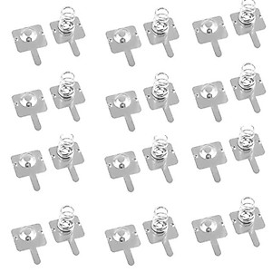 Fielect 20Pairs AA Battery Spring Plate AA Battery Positive Negative Conversion Spring Contact Nickeling Plate 13.0mmx11.5mm