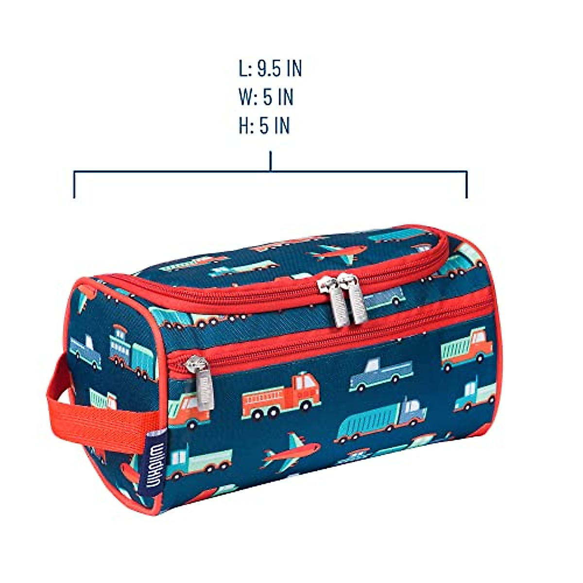 Wildkin Toiletry Bag for Boys, Girls, and Adults, Toiletry Bags Measures 9.5 x 5 x 5 Inches, Multifunctional, Spacious and Ideal Sized for Weekend or Overnight Travel Bag, BPA-free (Transportation)