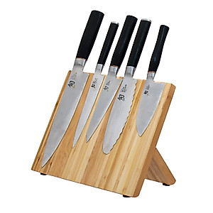 Bamboo Magnetic KNIFEdock - The kitchen Magnetic KNIFEdock has revolutionized storing and displaying your knifes both elegantly, and safely. This KNIFEdock keeps your cutlery close at hand.