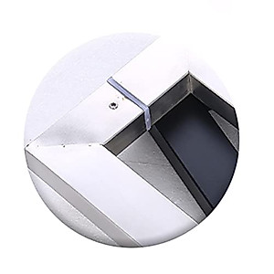 SUCHETA 304 Stainless Steel Back to Back Door Handle,Rectangle Square Bar Flat Shape Modern Entrance Modern Door Handle Pull Shower Glass Sliding Barn Door Interior Exterior Modern Door Handle (Size