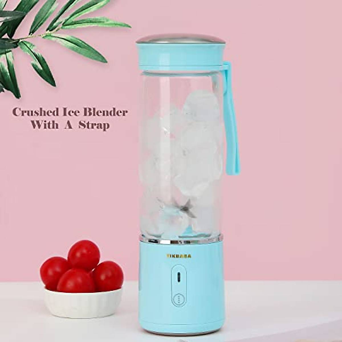 TIKBABA Personal size Blender for Shakes and Smoothies,400ml(Lake Blue)