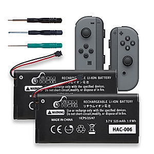 Pickle Power Joy Con Battery Replacement, 2pcs HAC-006 Battery for Nintendo Switch HAC-015 HAC-016 Left & Right Joy-Con Controller