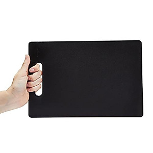 Small Plastic Cutting Boards Set (7.75 x 11.6 In, Black, 2 Pack)