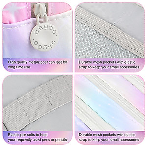 ERXIANGBO Cute Pencil Case Pink Pencil Pouch with 3 Compartments Large Capacity Pencil Bag Aesthetic for Girls Teens Kids School Supplies (pink)