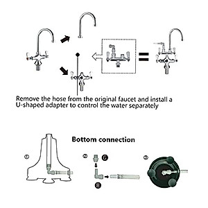 Upgrade Your Bar Supplies with our Commercial Cup Rinser Washer & Dual Temperature Faucet - Perfect Coffee Shop Equipment for Quick and Easy Cleaning