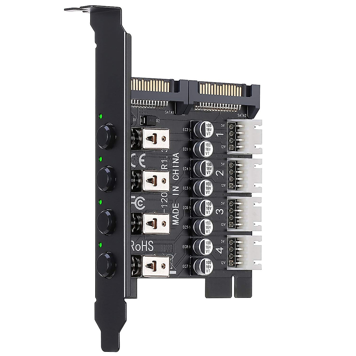 Hard Drive Power Switch Module for 2.5 inch / 3.5 inch SATA HDD/SSD, 4-Way Hard Drive Power Independent Switch Controller with TVS Protection