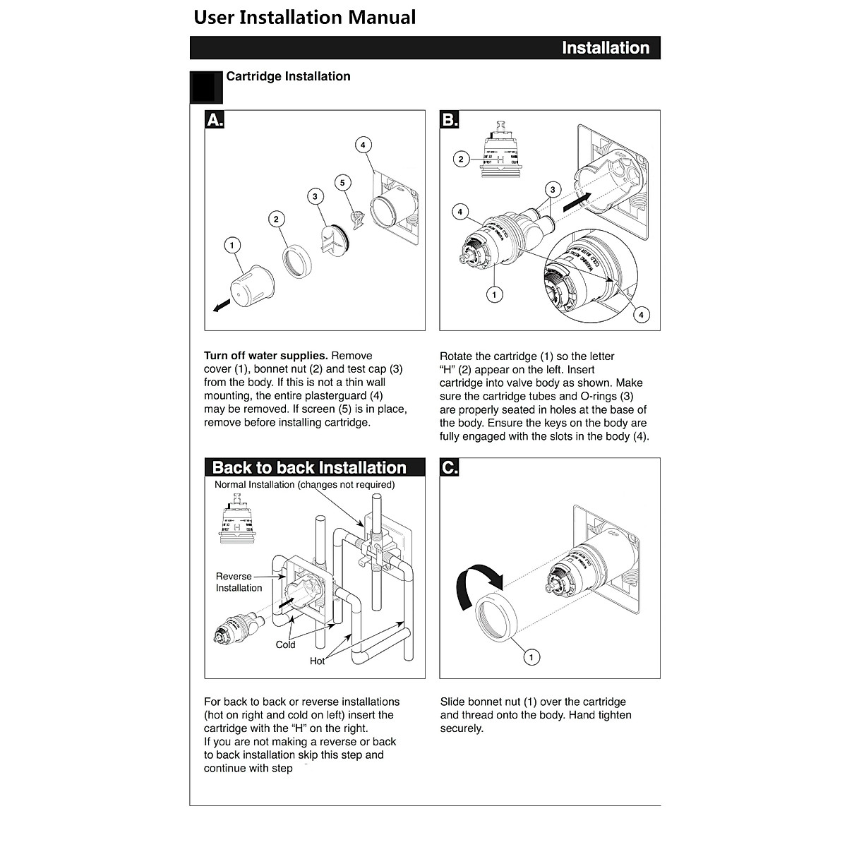 RP46074 Shower Cartridge for Shower and Tub 13/14 Series, Monitor Shower Parts,Single-handle MulitChioce Universal Valve Cartridge Assembly Water Cartridge