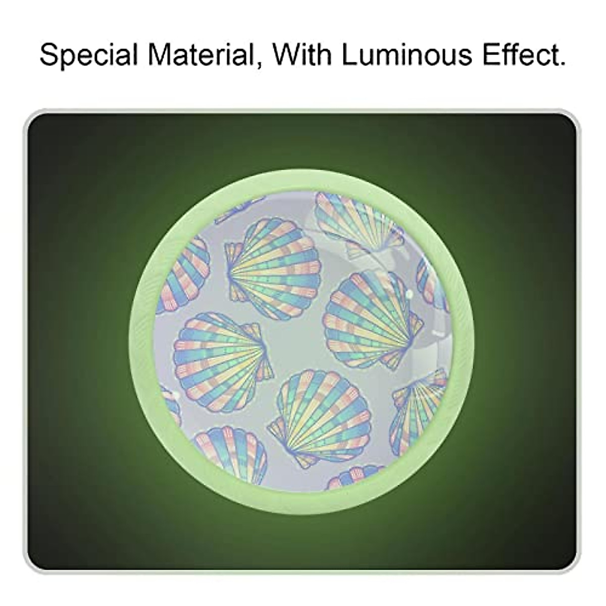 4 Packs Beautiful Rainbow Peal Shell Fluorescence Crystal Glass Cabinet Knobs Drawer Handles for Kitchen Cabinets Dresser Cupboard Wardrobe Pulls Handles