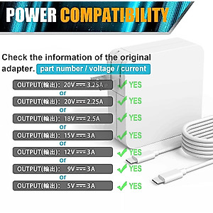 Replacement 65W 45W Samsung Galaxy Book pro 360 Charger USB C for NP950QDB NP930QDB Galaxy Book Pro NP950XDB NP930XDB 15.6”13.3 KA1US KA2US KB1US KB2US Laptop Power Supply Adapter Cord