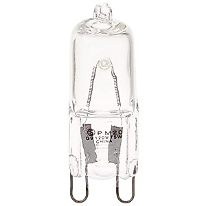 Satco S4617 75 Watt 1250 Lumens T4 Halogen G9 Double Loop Base 120 Volt Clear Light Bulb, Dimmable