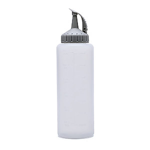 Squeeze Oil Pot, Multi-purpose BPA Free Sauce Bottle Plastic Practical Good Sealing Ketchup Bottle for Home Grey S