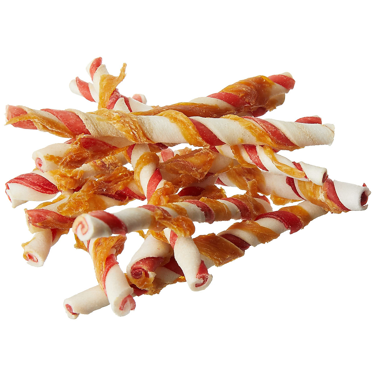 Amazon Brand - Wonder Bound Chicken Flavor Dog Rawhide Twist Sticks, 70 Count, 1.08 Pound (Pack of 1)