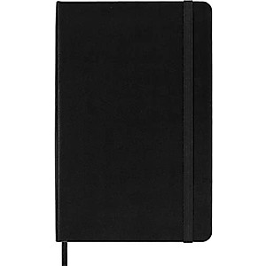 Moleskine Classic Notebook, Hard Cover, Medium (4.5" x 7") Plain/Blank, Black, 208 Pages