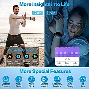 Aptkdoe Smart Watch, Fitness Tracker with Dail Calls Speaker, 1.85" TFT-Touch Screen IP68 Waterproof Smartwatch, 112 Sport Modes Activity Tracker with Heart Rate Monitor, Pedometer Watch for Women Men