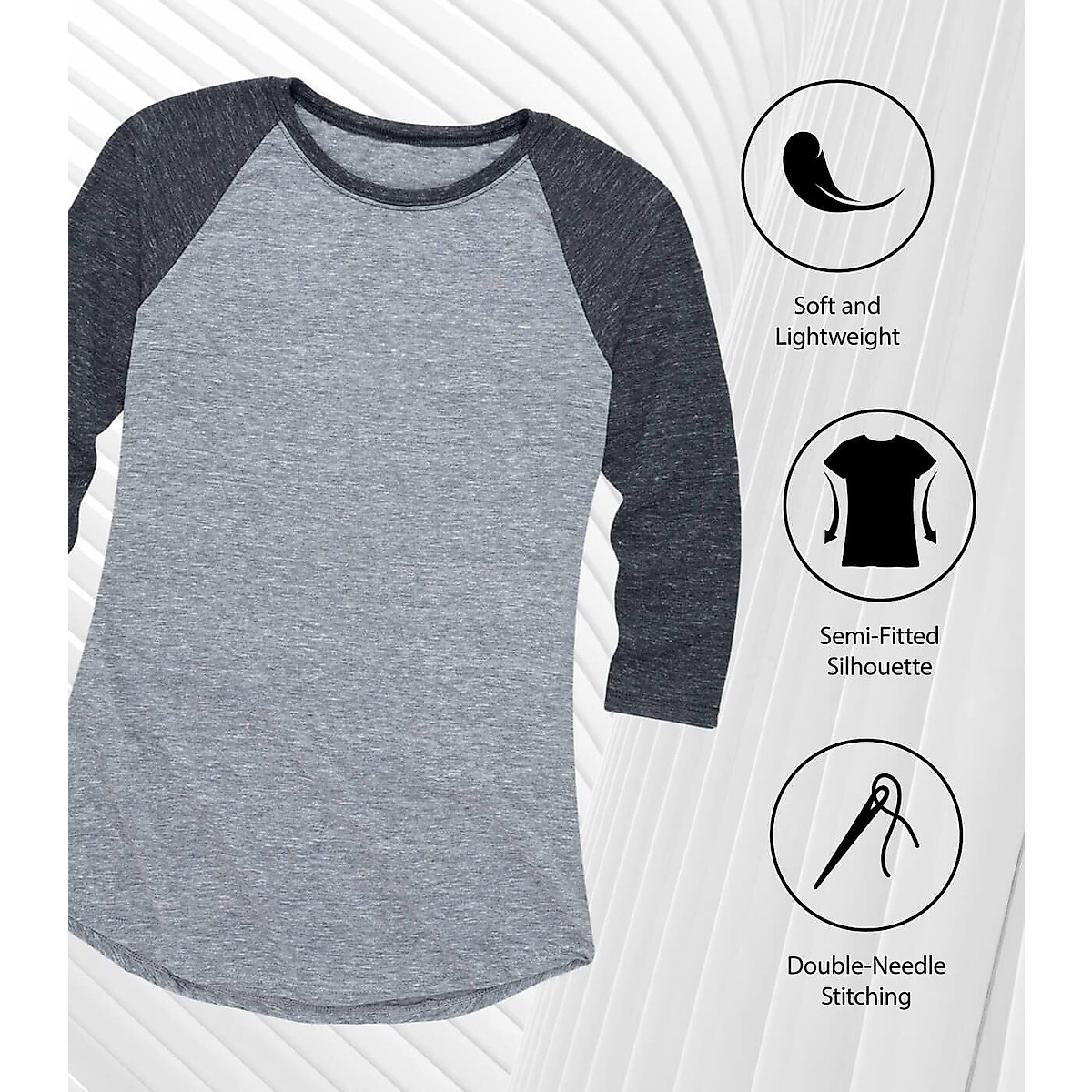 Peanuts Women's Hybrid Apparel Thanksgiving Scene Raglan Graphic T-Shirt, Athletic Heather/Heather Black, Small